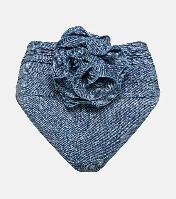 Magda Butrym Corsage Bikini Bottom - Blue