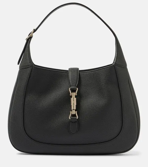 Gucci Jackie Medium Leather Shoulder Bag - Black