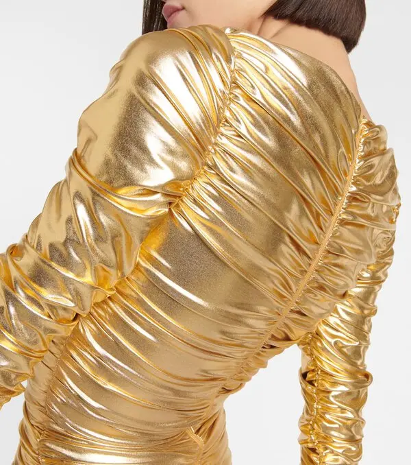Alex Perry Paxton Metallic Ruched Minidress