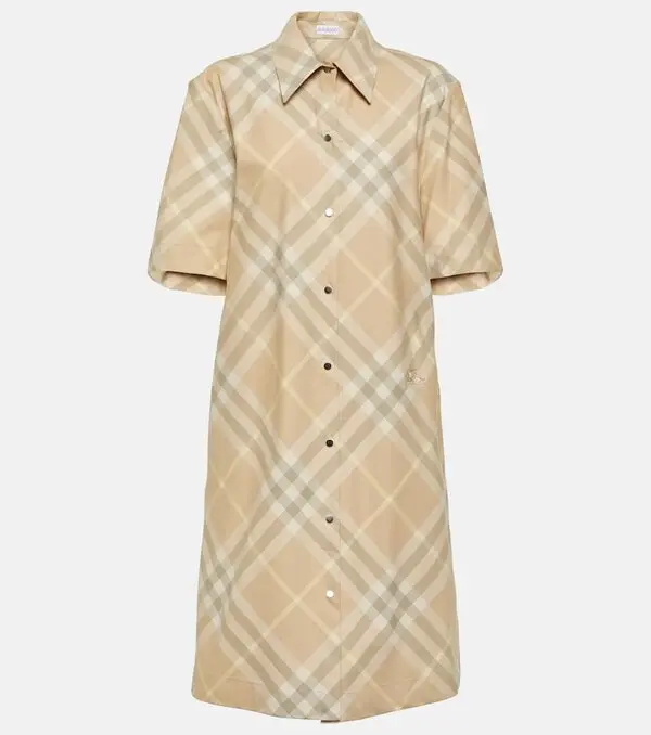 Burberry Check Cotton Shirt Dress