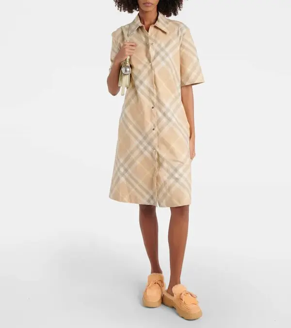 Burberry Check Cotton Shirt Dress