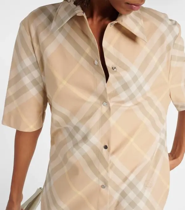 Burberry Check Cotton Shirt Dress