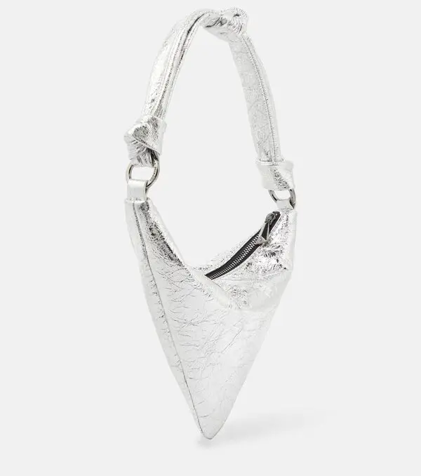 Amina Muaddi Cameron Mini Leather Shoulder Bag