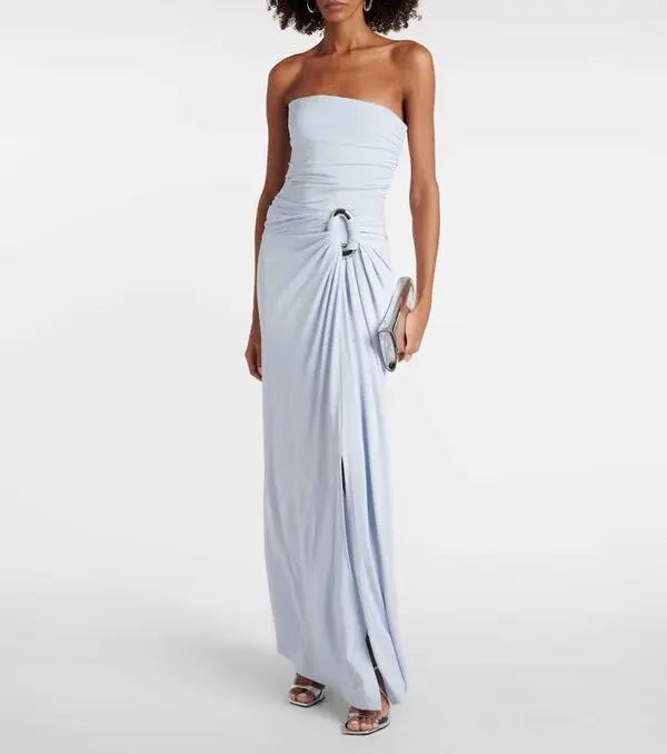 Simkhai Emma Draped Bustier Gown