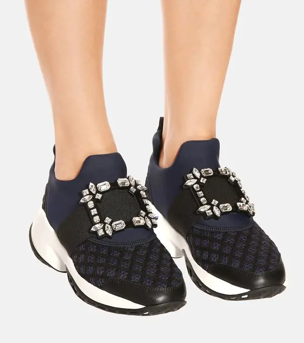 ROGER VIVIER Viv' Run Strass Buckle Sneakers
