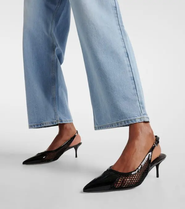 Alaïa Patent Leather Slingback Pumps