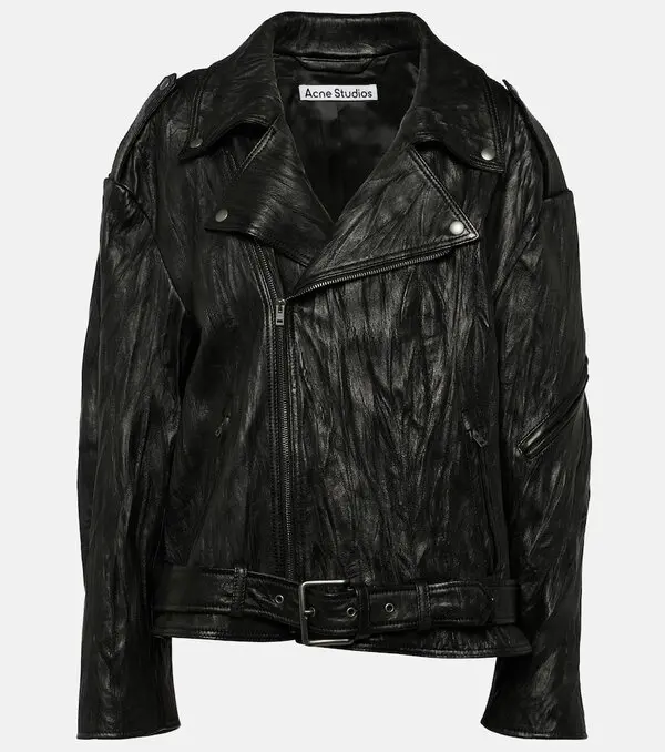 Acne Studios Linor Oversized Leather Jacket