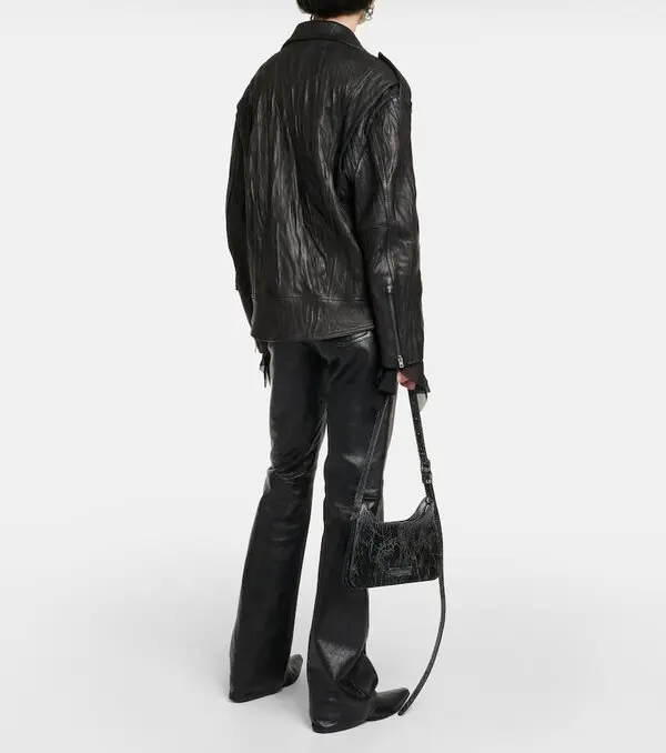 Acne Studios Linor Oversized Leather Jacket