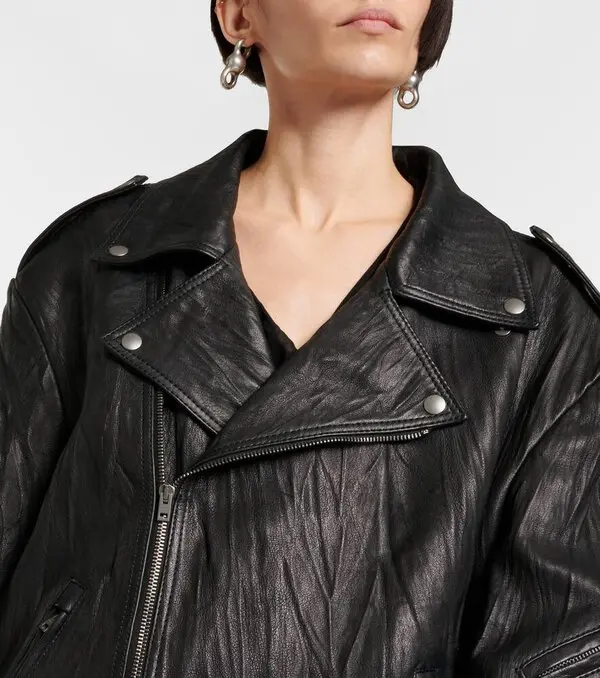 Acne Studios Linor Oversized Leather Jacket