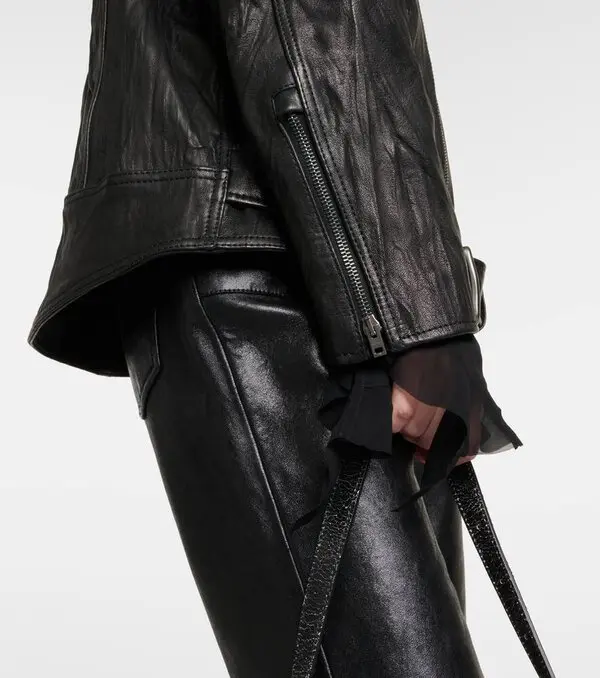 Acne Studios Linor Oversized Leather Jacket