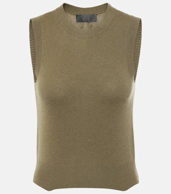 NILI LOTAN May Cashmere Sweater Vest - Green