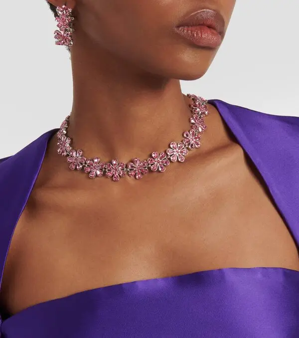 Amina Muaddi Crystal-embellished Choker