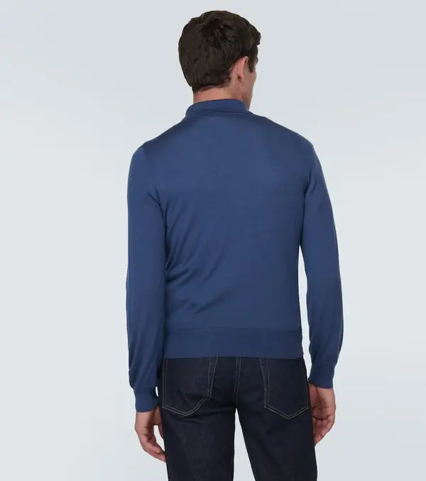 TOM FORD Cashmere And Silk Polo Sweater - Blue