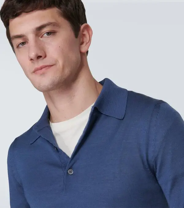 TOM FORD Cashmere And Silk Polo Sweater - Blue