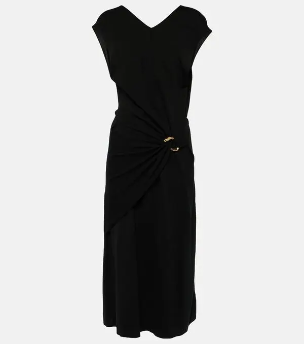 JIL SANDER Virgin Wool Midi Dress