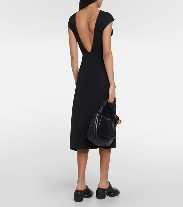 JIL SANDER Virgin Wool Midi Dress
