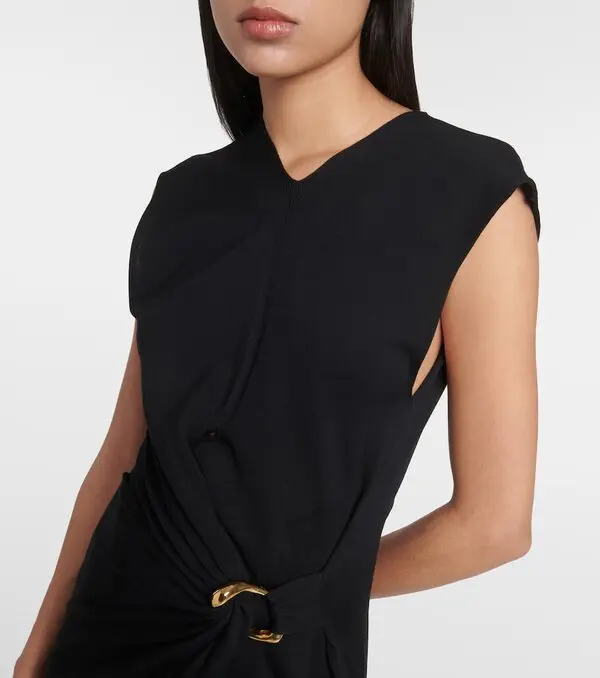 JIL SANDER Virgin Wool Midi Dress