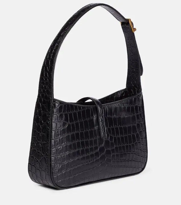 Saint Laurent Le 5 A 7 Leather Shoulder Bag - Black