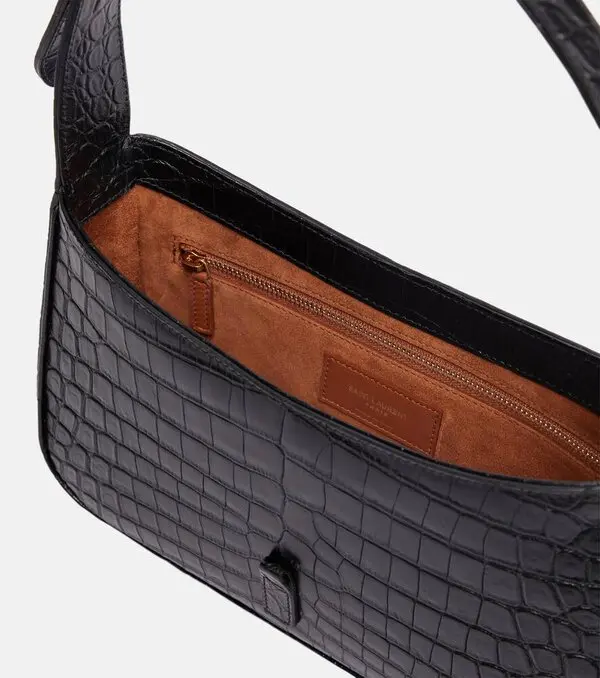 Saint Laurent Le 5 A 7 Leather Shoulder Bag - Black