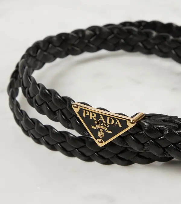 Prada Braided Leather Belt