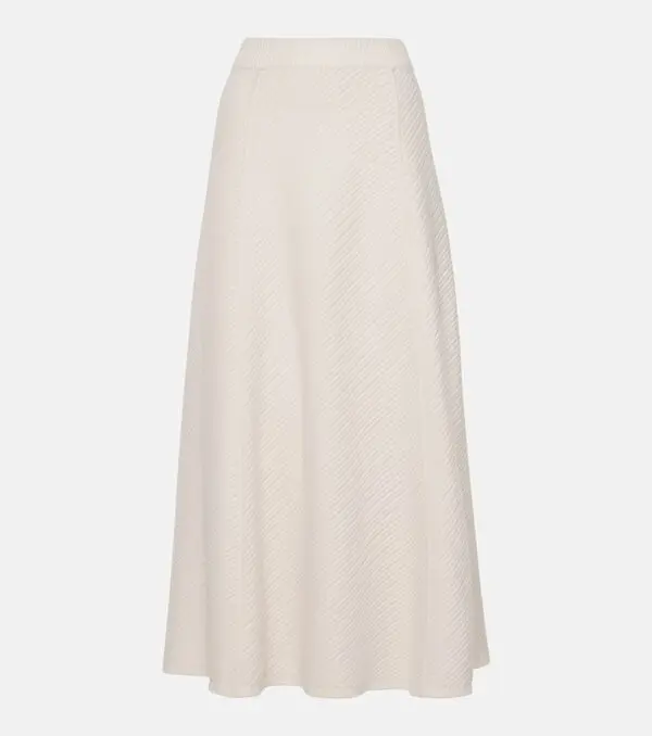 JOSEPH Ribbed-knit Wool-blend Midi Skirt
