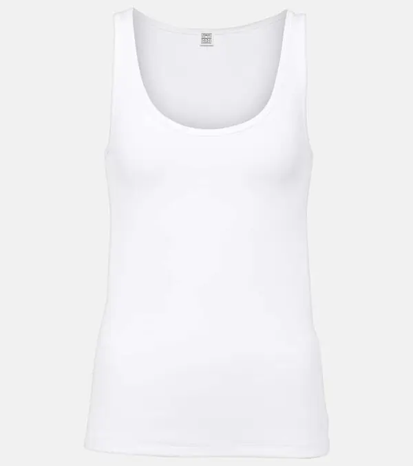 TOTEME Ribbed-knit Cotton-blend Tank Top