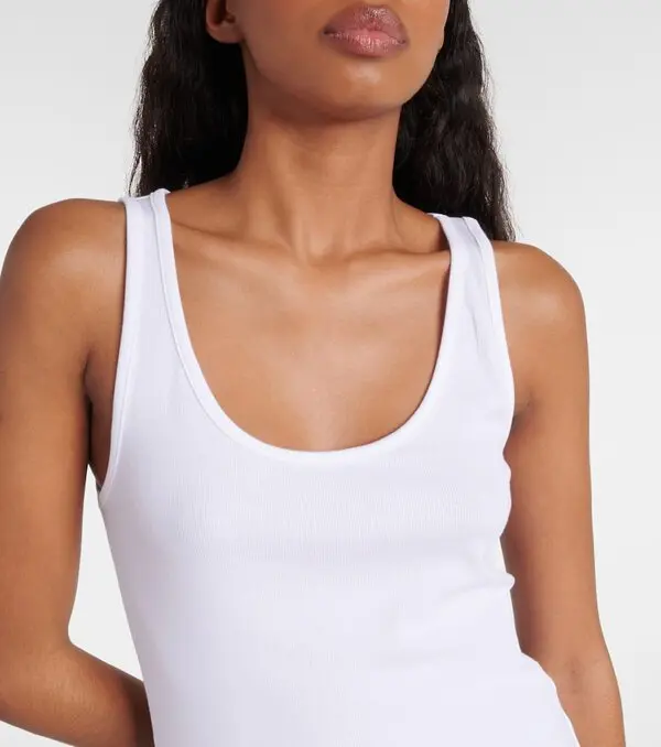 TOTEME Ribbed-knit Cotton-blend Tank Top