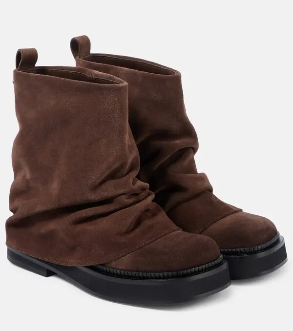 Attico Mini Robin Suede Ankle Boots