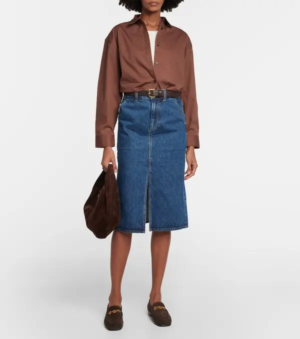 Co Denim Midi Skirt