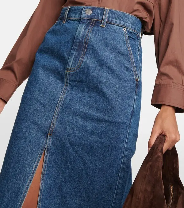 Co Denim Midi Skirt