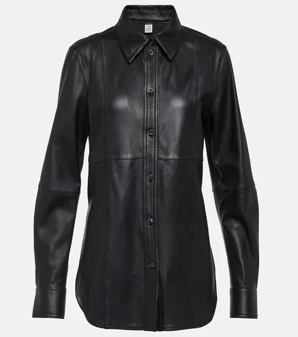 TOTEME Leather Overshirt