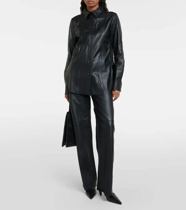 TOTEME Leather Overshirt
