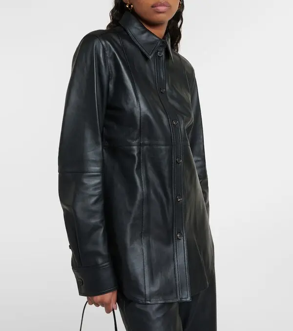 TOTEME Leather Overshirt
