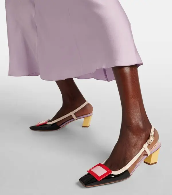ROGER VIVIER Belle Vivier 45 Slingback Pumps - Multicoloured