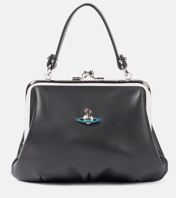 VIVIENNE WESTWOOD Granny Frame Leather Tote Bag