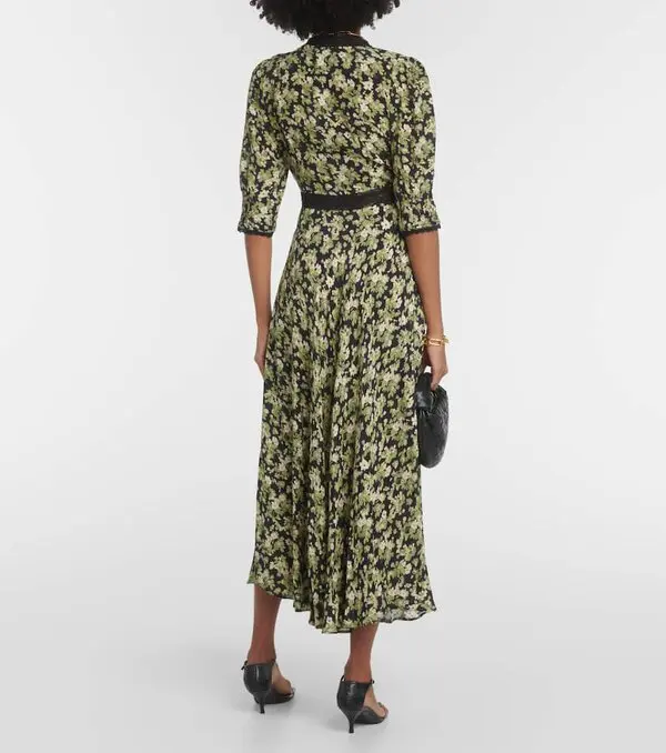Rixo Amina Lace-trimmed Midi Dress