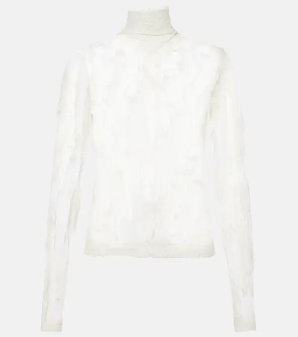 Acne Studios Cotton-blend Turtleneck Top - Neutrals