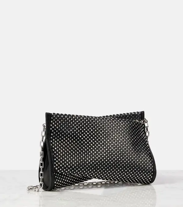 CHRISTIAN LOUBOUTIN Loubitwist Small Embellished Leather Clutch