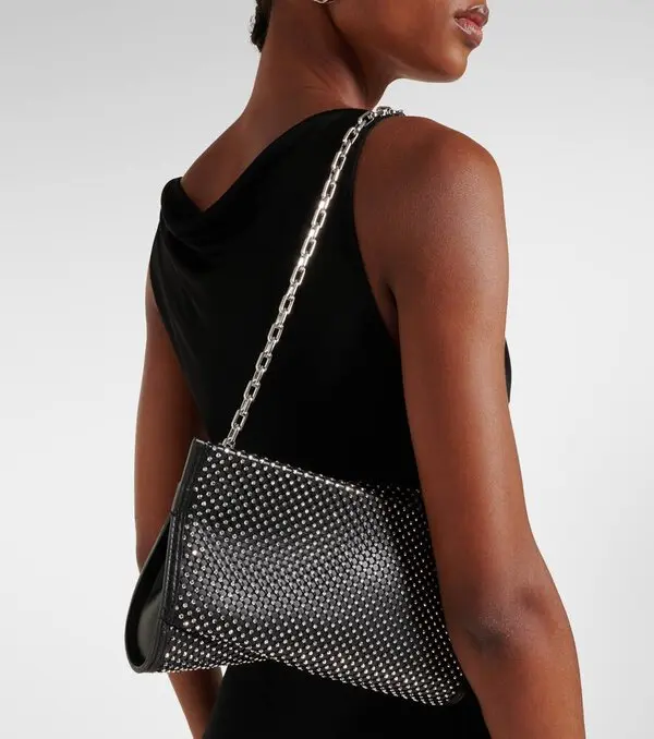 CHRISTIAN LOUBOUTIN Loubitwist Small Embellished Leather Clutch
