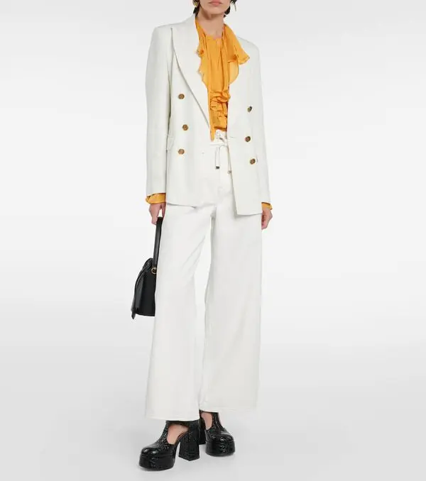 Etro High-rise Wide-leg Jeans - White