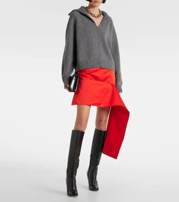 Plan C Satin Miniskirt