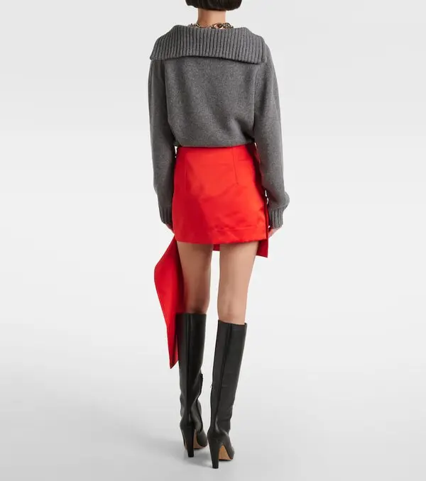 Plan C Satin Miniskirt