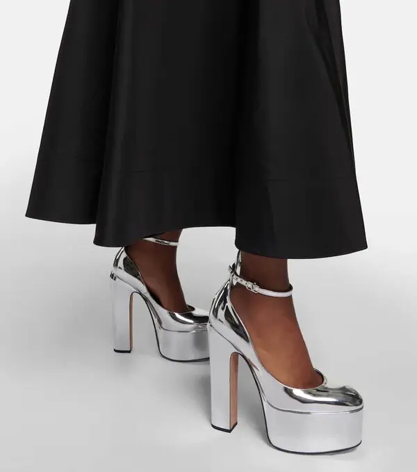 Valentino Garavani Metallic Leather Platform Pumps