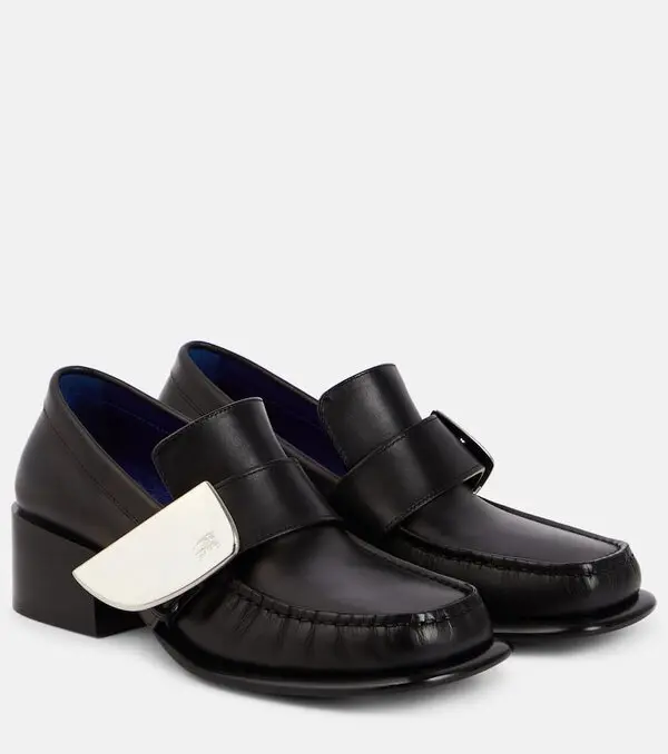 Burberry Leather Loafer Pumps