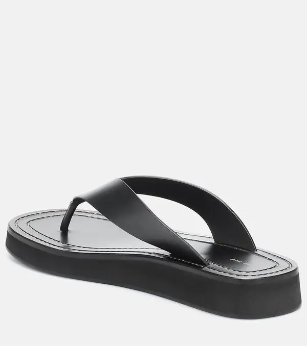 THE ROW Ginza Leather Platform Slides