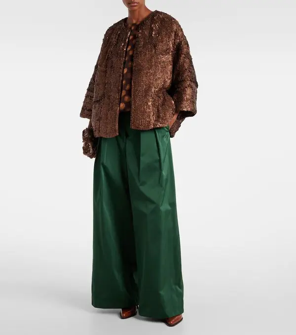 Dries Van Noten Sequined Jacket - Brown