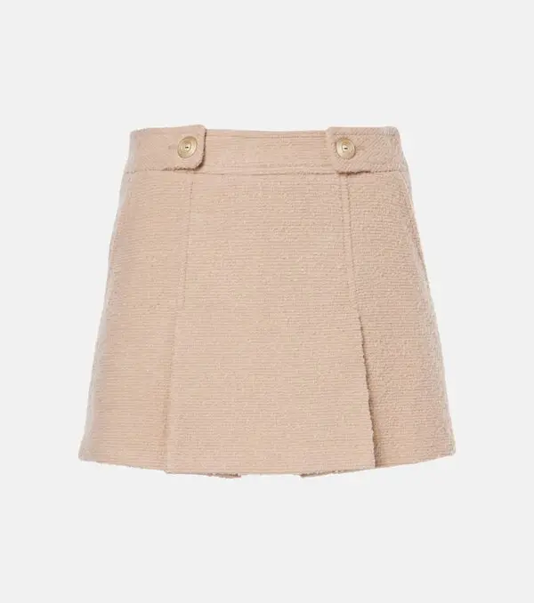 TOM FORD Wool And Silk-blend Boucle Miniskirt
