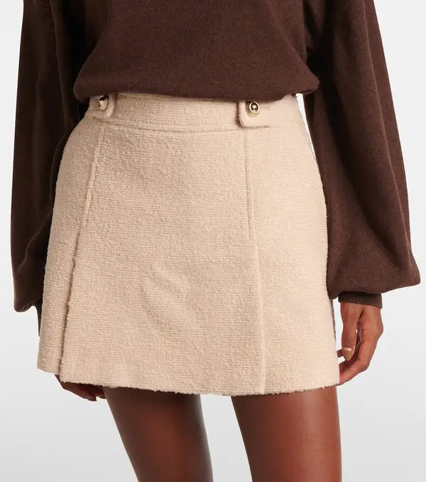 TOM FORD Wool And Silk-blend Boucle Miniskirt