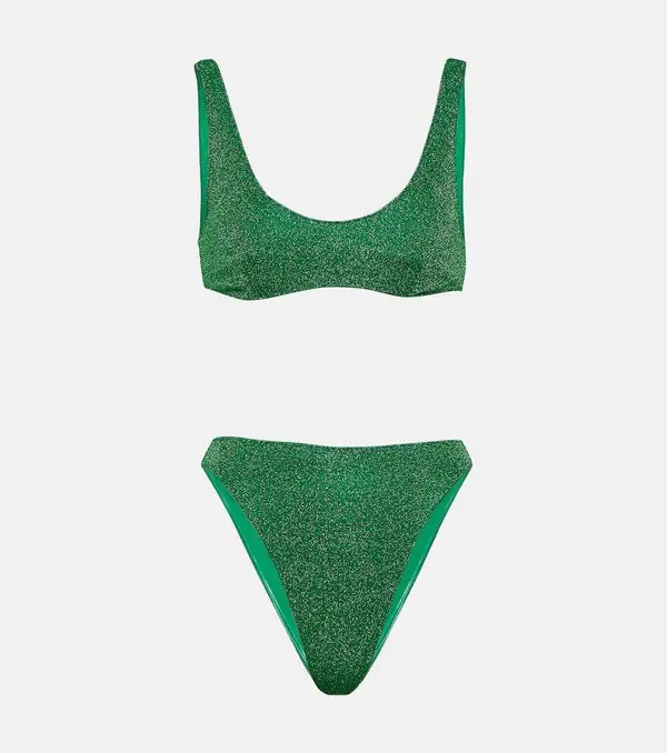 Oseree Lumiere Metallic Bikini Set - Green