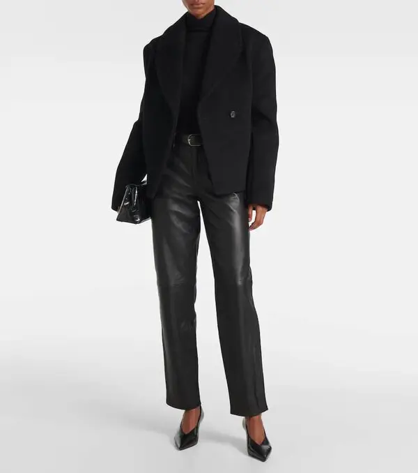 TOTEME Cropped Wool-blend Pea Coat